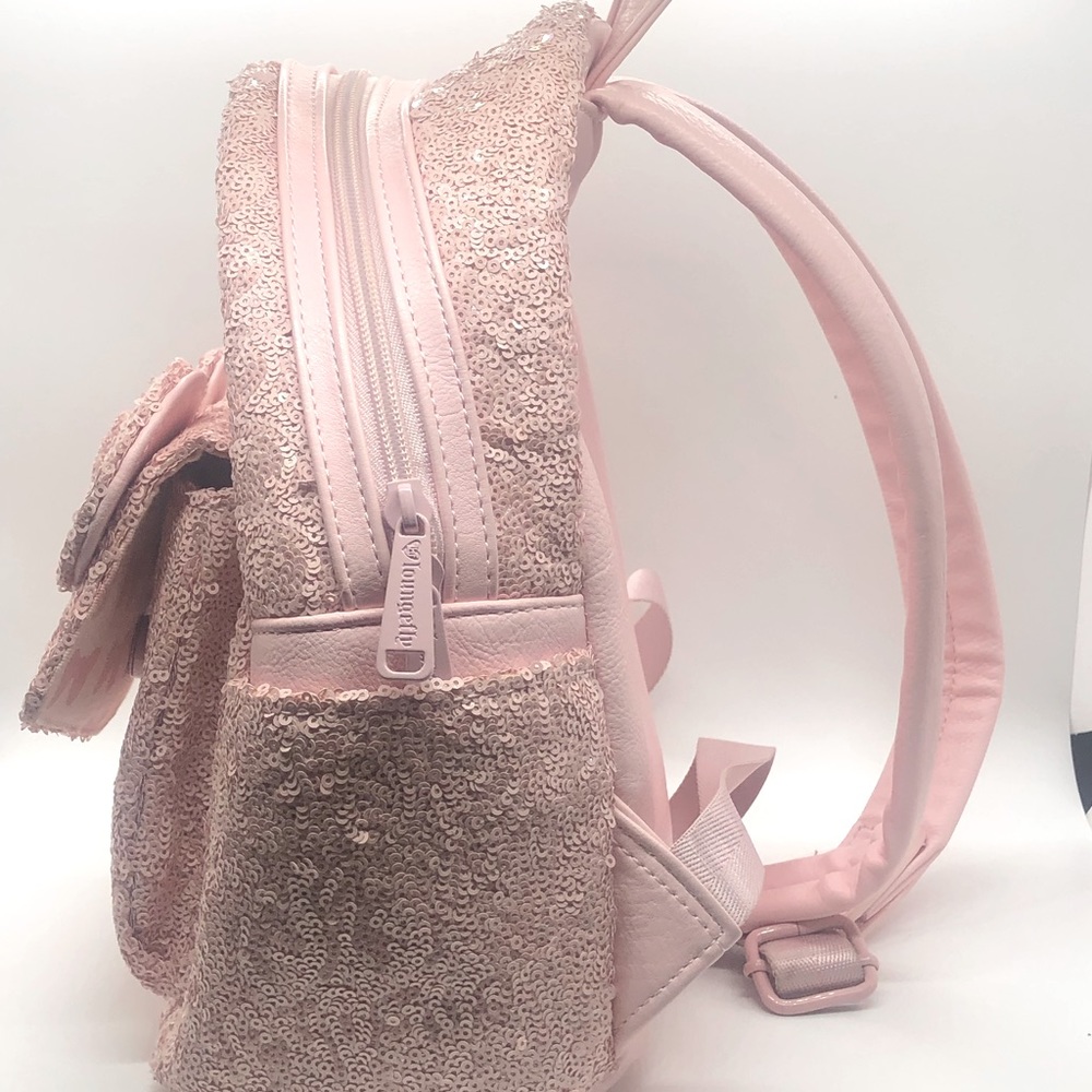 New Disneyland Loungefly Millennial Pink Sequin Backp… - Gem